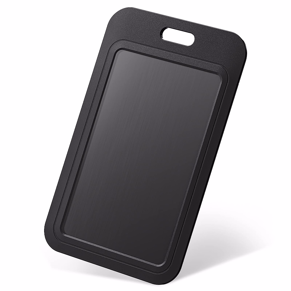 Uniclife Sliding ID Badge Holder Hard Black Vertical Plastic Card Case Protector Pouch with Clear Window for Office School ID Credit Cards Proximity Key Cards Driver’s Licenses and Passes, 3 Pack