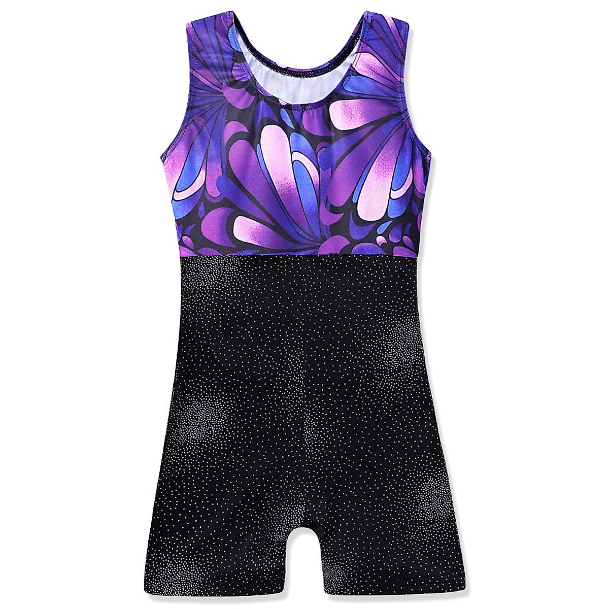 HOZIY Purple Gymnastics Leotards for Girls Sparkly Size 7-8 Years Old Biketards