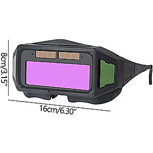 OhMill Solar Auto Darkening Welding Goggles Panoramic Anti-glare PC Glasses Welder Safety Glasses Mask Protect Eyes from Harmful Rays