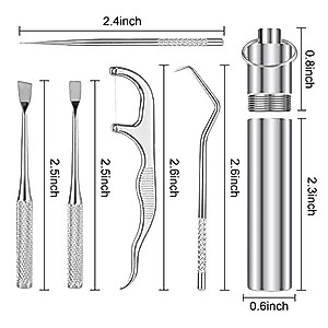 JYPLKCMT 10 Pieces 2 Set Holders Portable Metal Toothpicks,Pocket Titanium toothpick Stainless Steel Toothpick Reusable Toothpicks Holder for Outdoor Camping Picnic Travel