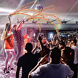 BEISHIDA 10Pack Streamers Popper Hand Throw Streamers No Mess Confetti Magic Paper Cracker for St.Patrick's Easter Celebration Birthday Propose Engagement Wedding Graduation Party Favors (Multi Color)