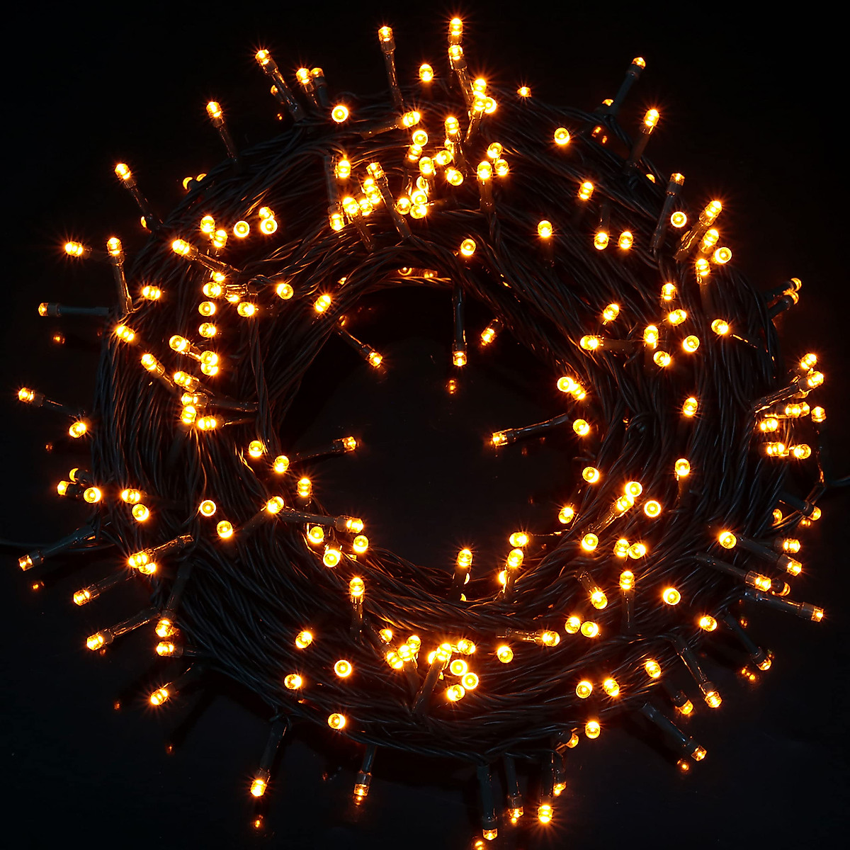 Joiedomi 300 LED Orange Halloween String Lights with 8 Modes 98.1FT Green Wire for Indoor Outdoor Holiday Décor Halloween Event Decoration, Tree, Eaves, Haunted House Theme Party