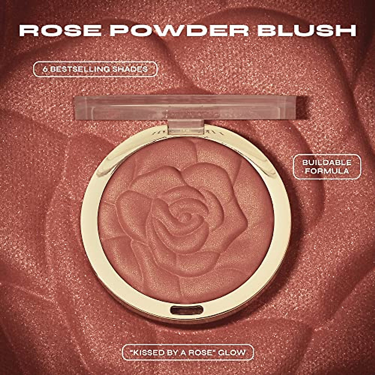 Milani Rose Powder Blush - Wild Rose (0.6 Ounce) Cruelty-Free Blush - Shape, Contour & Highlight Face with Matte or Shimmery Color