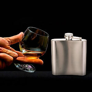 10 pcs Hip Flask for Liquor silvery 6oz Stainless Steel Leakproof with 10 pcs Funnel for Gift, Camping, Wedding Party, Groomsmen gifts