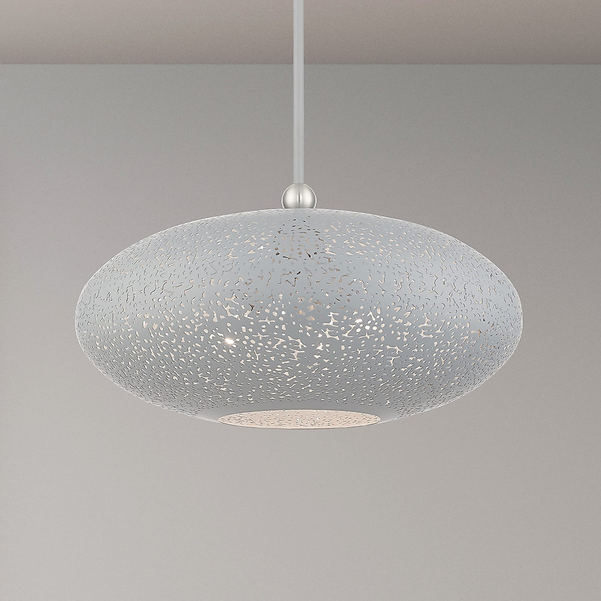 Livex Lighting 49185-07 3 Light Bronze Pendant Black W/Antique Brass Accents