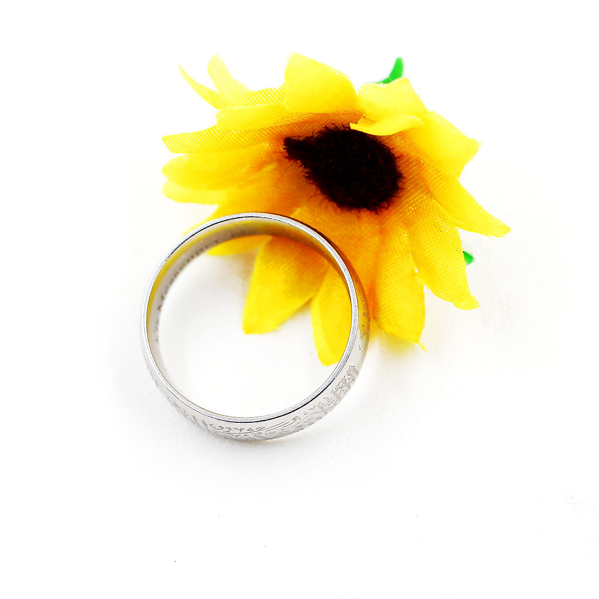 Uloveido 8mm Stainless Steel Band Islamic Muslim Muhammad Shahada Arabic God Mantra Ring In Arabic and English (Platinum Plated, size 9)