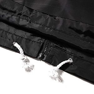 AITFINEISM Men's Lightweight Windbreaker Jacket Casual Zip Up Jackets With Hooded (Small, Black-1)