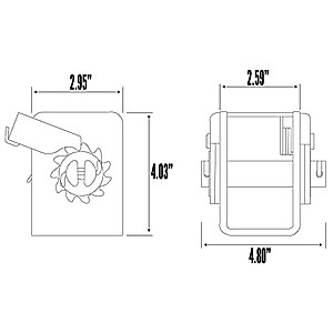 US Cargo Control 2'' Lashing Truck Tie Down Winch (Left), Can Store Up to 3 Feet of Strap, 2 Pack