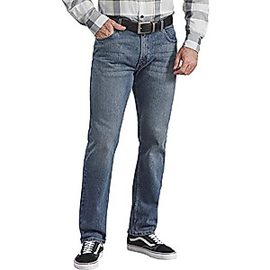 Dickies Men's Regular Straight 5-Pocket Jean, Medium Wash Stretch Indigo, 32Wx34L