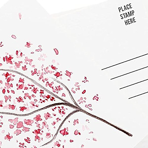 50 Pack Blank Postcards, Watercolor Paper Post Cards for DIY Thanksgiving, Christmas, Mailing, Painting (White, 4x6 In)