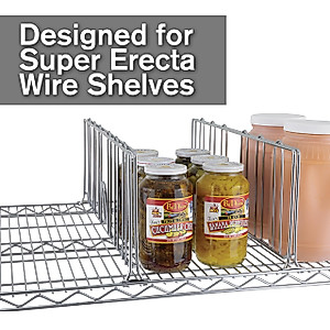 METRO DD18C Super Erecta Chrome Plated Shelf Divider, 18" Width x 8" Height, Silver