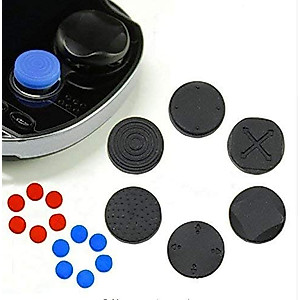 1 Set Analog Silicone Thumb Stick Grip Joystick Caps Cover Thumbsticks for PSV 1000 2000 PS Vita Black Color