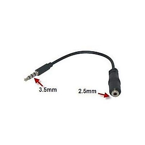 Headphone Adapter 2.5mm to 3.5mm Earphone Jack for Moto G Power (2020), Converter Earbud Headset Audio Adaptor Mic Support Compatible with Motorola Moto G Power (2020)