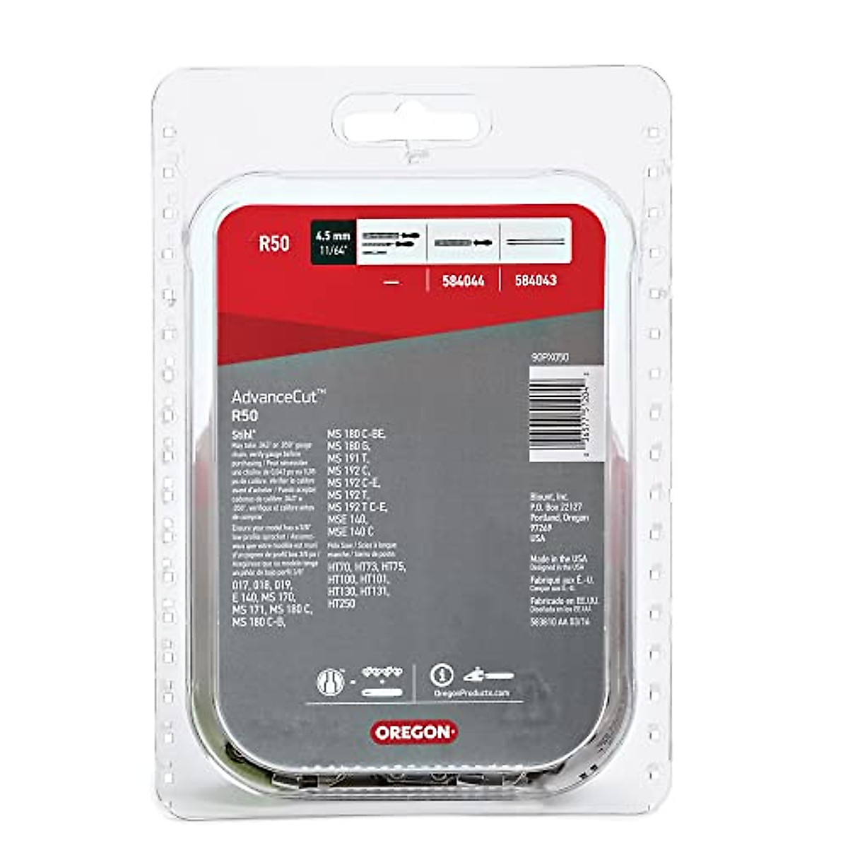 Oregon R50 AdvanceCut Replacement Chainsaw Chain for 14-Inch Guide Bars, 50 Drive Links, Pitch: 3/8" Low Vibration, .043" Gauge, Fits Various Stihl Models