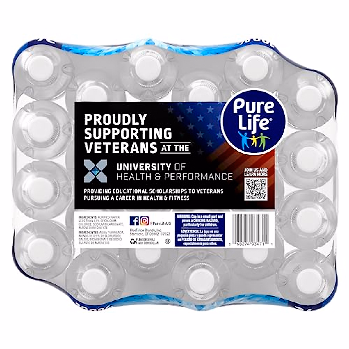 Pure Life Purified Bottled Water, 1/2 Liter (16.9 Oz) - 78 Case Pallet…