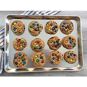 Checkered Chef Baking Sheet Set - Set of 2 Large 18" x 13" Stainless Steel Half Pans for Baking w/ Oven Safe Cooling Racks (2 Pack)