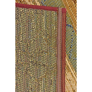 Unique Loom Outdoor Modern Collection Area Rug - Traditional (2' 2" x 3' 1" Rectangle, Multi/ Gold)