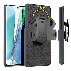 Rome Tech Holster Case with Belt Clip for Samsung Galaxy S21 / S21 5G [ONLY] Slim Heavy Duty Shell Holster Combo - Rugged Phone Cover with Kickstand Compatible with Samsung Galaxy S21 - Black