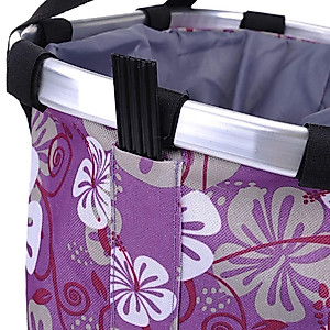 GLE2016 CZXJKKL Bike Basket, Foldable Small Pet Cat Dog Carrier Front Removable Bicycle Handlebar Basket Quick Release Easy Install Detachable Cycling Bag Mountain Picnic Shopping