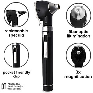 OdontoMed2011 LED Pocket Mini Otoscope Set Orange Color ODM