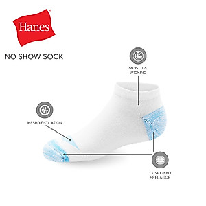 Hanes girls Cool Comfort Ankle Multipack fashion liner socks, Banded Assorted, Large US 12 Pair