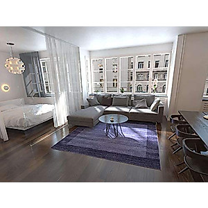 Unique Loom Del Mar Collection Area Rug - Abigail (7' 10" Square, Navy Blue/ Blue)