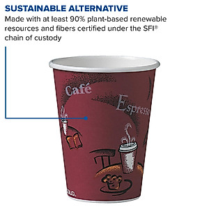 Solo 412SIN-0041 12 oz Bistro SSP Paper Hot Cup (Case of 1000)