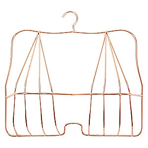 homozy Metal Bra Hangers, Space Saving Anti Deformation Bra Hangers, Small Hangers, Clothes Hangers, Rose Gold/Gold - Rose Golden