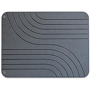 Aesthetic Stone Dish Drying Mat made of Eco Friendly Diatomite Earth Material. Fast Drying, Non Slip, Heat Resistant, Super Absorbent, High Quality, Multi-Purpose in Kitchen or Bathroom. Diatomaceous