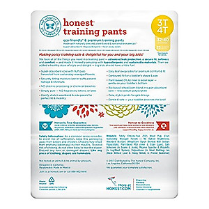 The Honest Company Training Pants, Construction Zone, 3T/4T, 92 Count