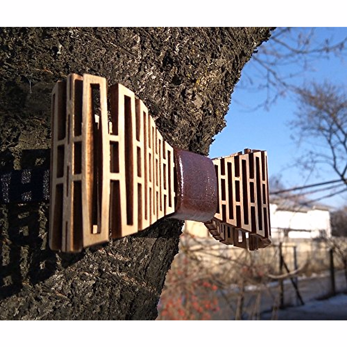 HatynkaUA Mens Wooden Bow Tie - 3D Unique Design Holiday Wedding Wood Bowtie- Necktie for Men