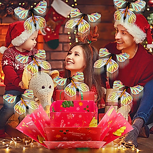 8 Pcs Christmas Flying Butterfly Surprise Box, DIY Magic Wind Up Explosion Gift Box for Christmas Thanksgiving Birthday Party Surprise Gift Box