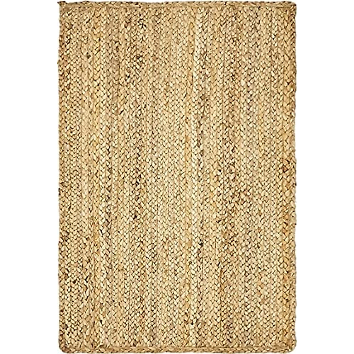 Unique Loom Braided Jute Collection Classic Quality Made Natural Hand Woven Area Rug (2' 0 x 3' 0 Rectangular, Natural)