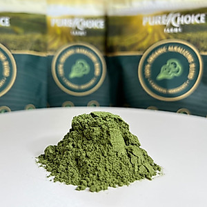 Pure Choice Whey Organic Greens Superfood Powder, USA Grown - Kale, Alfalfa Grass, Wheatgrass, Barley Grass, Astragalus, Spirulina, Oat Grass & Chlorella, USA Grown (10.6 oz, 1 Month Supply)