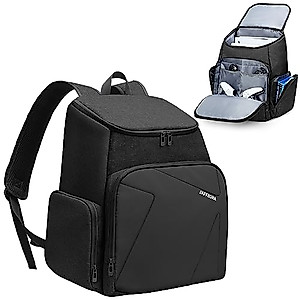 Travel Backpack for Playstation 5 Console, Carrying Case Storage Bag fits for PS5/PS4/PS4 Pro/PS4 Slim/Xbox One/Xbox One X/Xbox One S, Travel Bag for 15.6" Laptop and Gaming Accessories, Black