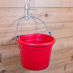 Worldity 6 Pack Bucket Hooks, Heavy Duty Iron Equestrian Bucket Hook Hangers, Multi-Functional Horse Water Bucket Hook for Hanging Horse Supplies, Feeding Horse, Tying Horse