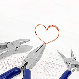 WORKPRO 7-Piece Jewelers Pliers Set, Jewelry Making Tools Kit with Easy Carrying Pouch (Blue)