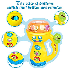 HISTOYE Kids Musical Flashlight Toys for Toddler Night Light Projector Toys for Baby Boy Girl 12-18 Months Pacify Flashlight Baby Toys with Lights and Music Toy Gifts for 1 2 3 4 Year Old Girl Boy