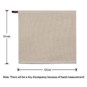 Mia'sDream Natural Cotton Dish Cloths Dish Rags, Waffle Weave Kitchen Dish Towels, Soft Dish Cloths for Washing Dishes, Absorbent Kitchen Hand Towel Washcloths, 12inchx12inch 6 Pack (Beige)