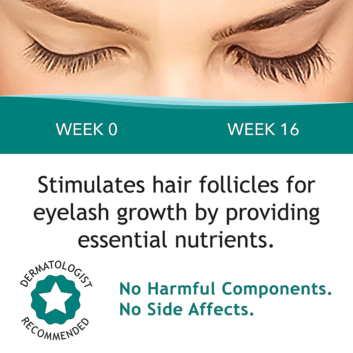 FEG Max Eyelash Serum | For Lash and Brow | Fast Effective Growth Creates Longer & Darker Eyelashes | Natural Eyelash Serum to Grow Lashes | 6 mL