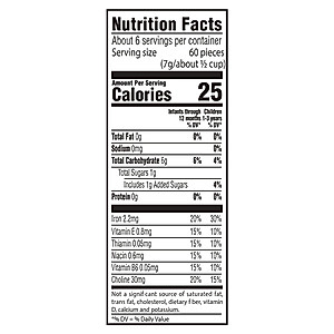 Gerber Graduates Puffs Cereal Snack, Banana and Strawberry Apple, 6 Count