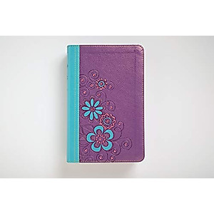 Tyndale NLT Girls Life Application Study Bible, TuTone (LeatherLike, Purple/Teal), NLT Bible with Over 800 Notes and Features, Foundations for Your Faith Sections