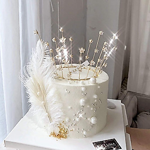 Shekyeon 14-16inch 35-40cm Ostrich Feathers Plumes for Table Decoration Pack of 10 (White)