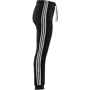 adidas Women's Essentials Fleece Tapered Cuff Pants, Black, Medium