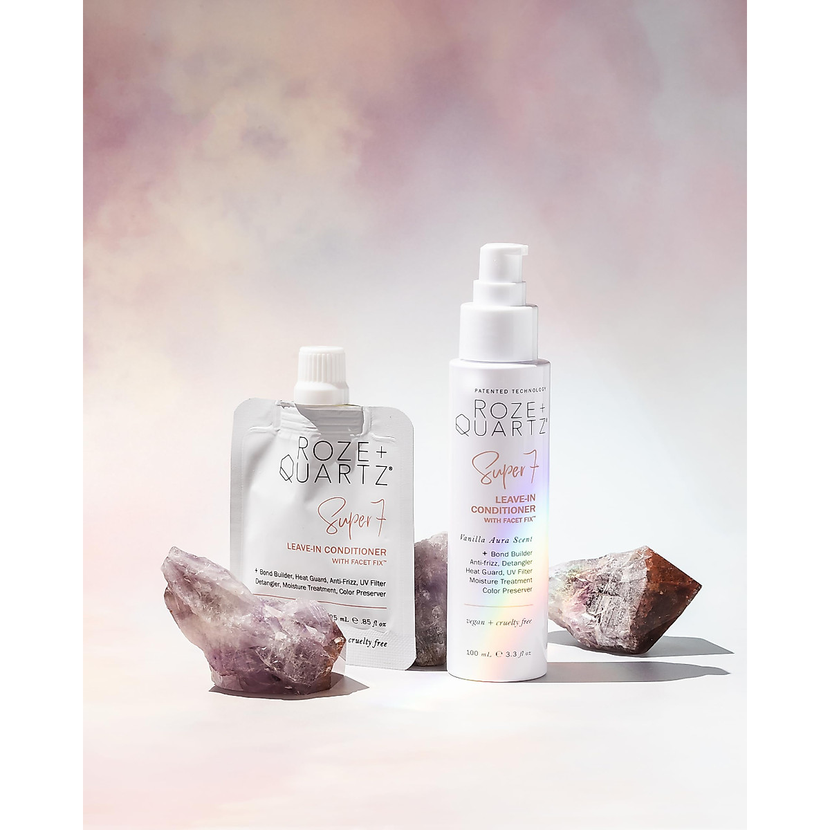 Roze + Quartz® Super 7 Leave-In Conditioner • Seven Benefits for All Hair Types (3.3oz)