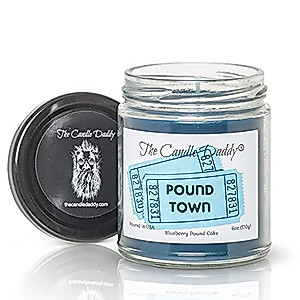 Two Tickets to Pound Town - Blueberry Pound Cake Scented - Funny 6 OZ JAR Candle- 40 Hour Burn TIME