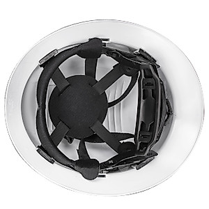 Acerpal Full Brim Non-Vented Ice Cube Platinum Carbon Fiber Design Matte Finish OSHA Hard Hat with 6-Point Suspension