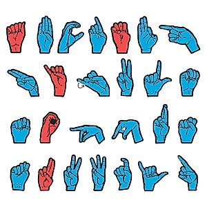 Magnetic Sign Language Letters, Set of 26-3 inch Size - Teaching Aids and Classroom Supplies