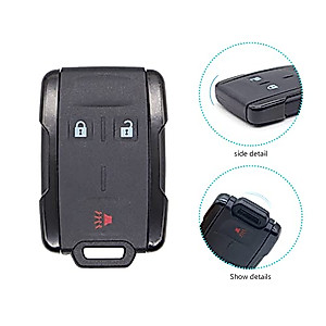 Xucanarmy Key Fob Replacement, Car Keyless Entry Remote Control fit for Chevy Silverado Colorado GMC Canyon Sierra M3N-32337100 (1 Pack(3 Button), Black Side)