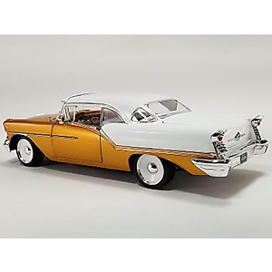 1957 Super 88 Gold Metallic and White Southern Kings Customs Limited Edition to 250 Pieces Worldwide 1/18 Diecast Model Car by Acme A1808006